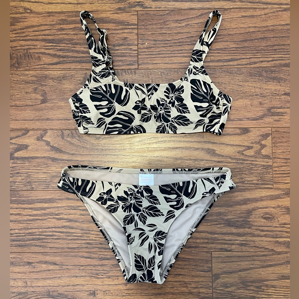 Target Xhileration Hawaiian Flower Bikini Set - Gem